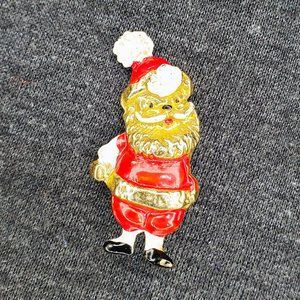 Vintage | Jewelry | Vintage Santa Claus Pin Or Brooch | Poshmark